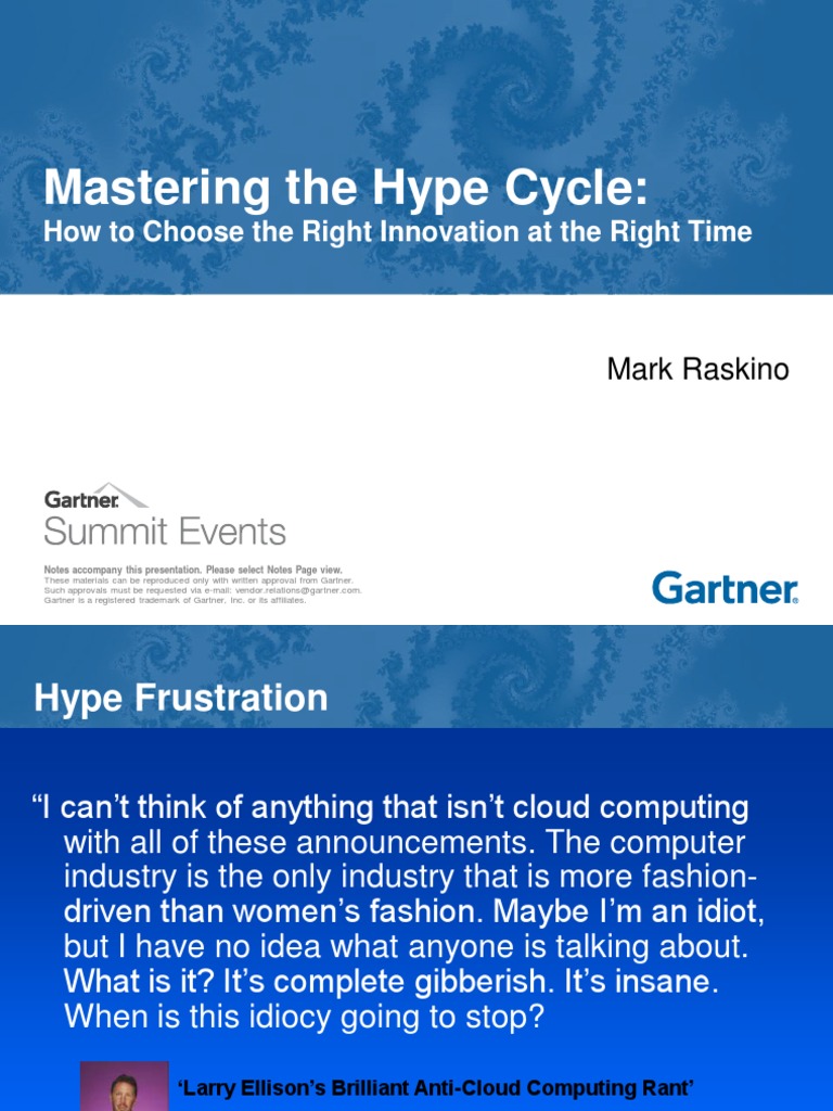 Mastering the Hype Cycle for Innovation | PDF | Electronic Business ...