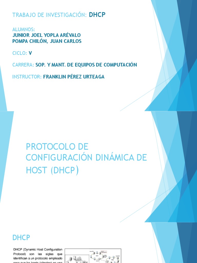 Trabajo DHCP | PDF | Dirección IP | Protocolos de comunicaciones