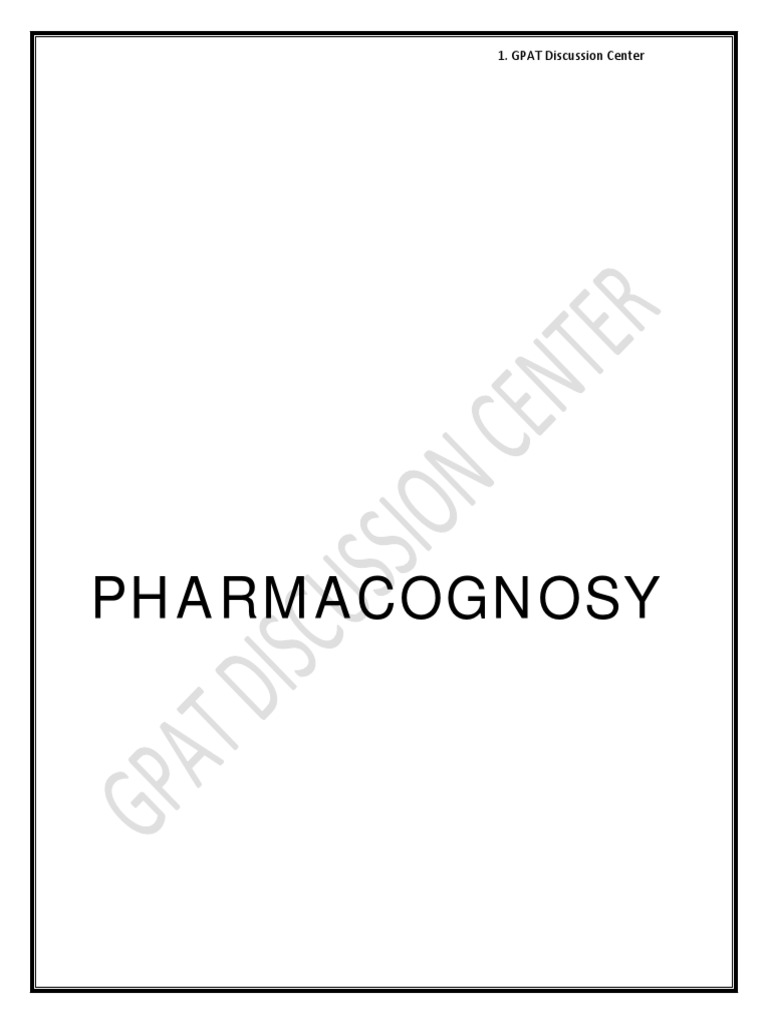 Pharmacognosy Notes | PDF | Alkaloid | Morphine