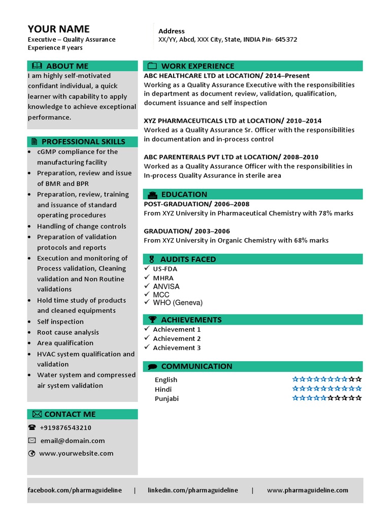 Your Name: About Me Work Experience | Download Free PDF | Quality ...