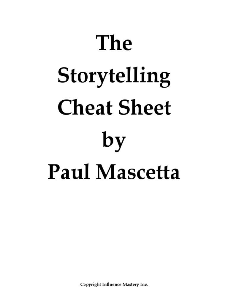 The Storytelling Cheat Sheet | PDF | Plot (Narrative) | Storytelling