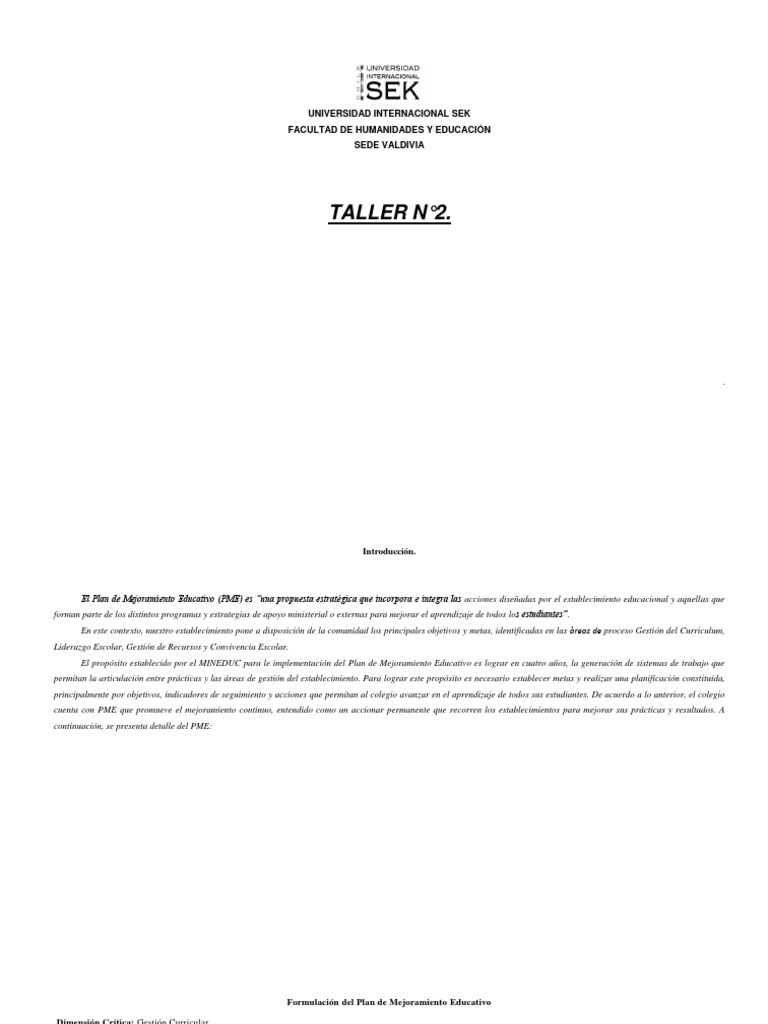 Ejemplo de PME | PDF | Maestros | Pedagogía