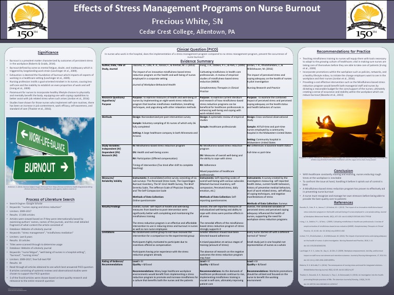 Nur 332 Ebp Poster | PDF | Stress Management | Mindfulness