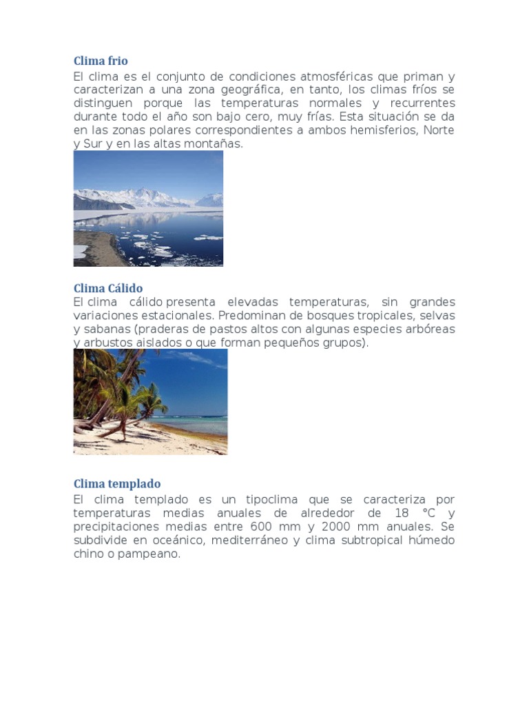 Tipos de Climas | PDF