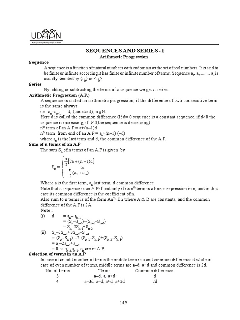 Sequences | PDF | Sequence | Summation