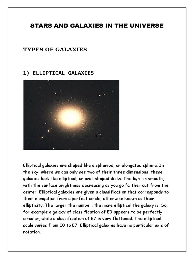 Stars and Galaxies in The Universe | PDF | Stars | Milky Way