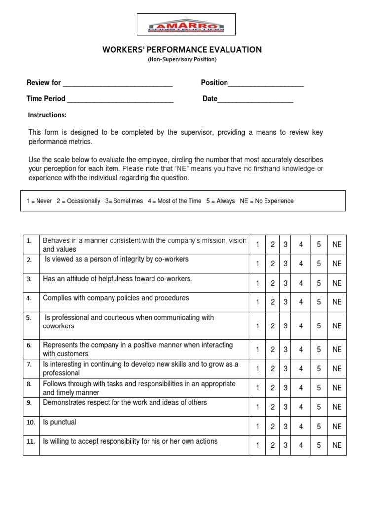 Employee Narrative Template 4 | PDF | Performance Appraisal | Emergence