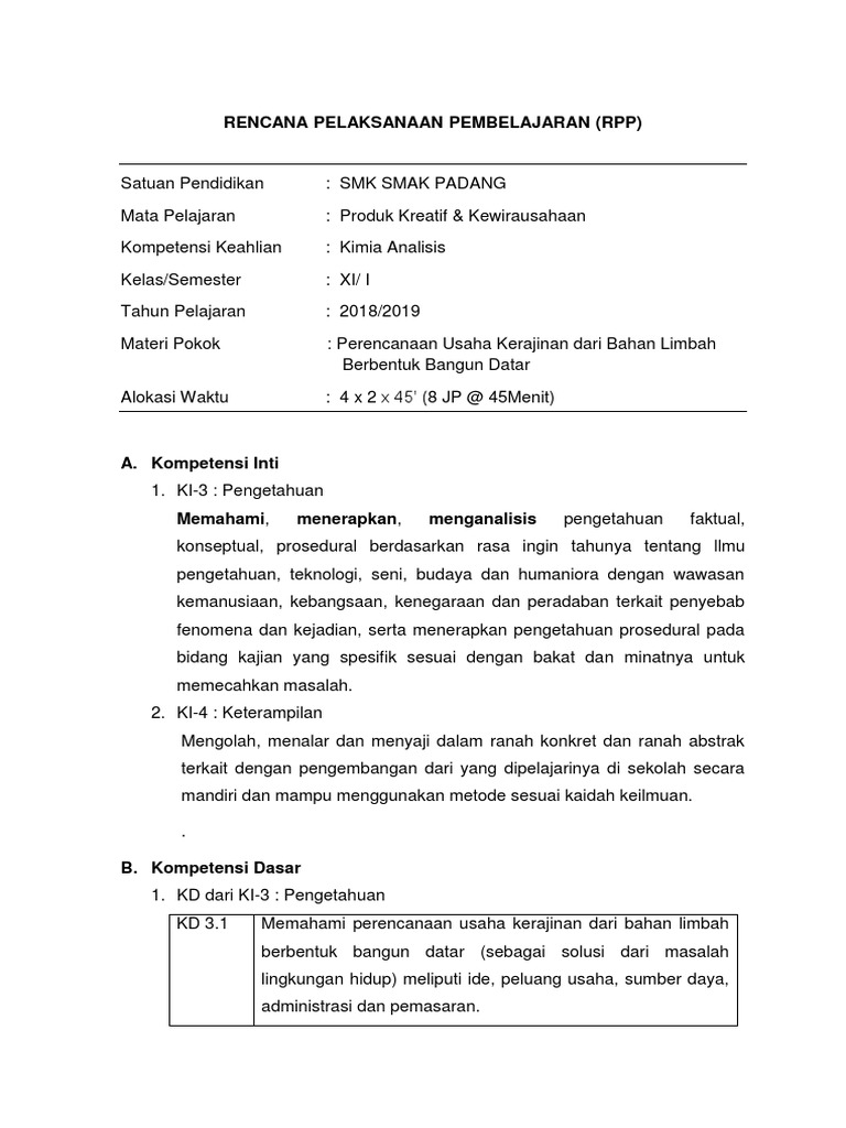 RPP Pkwu | PDF | Seni