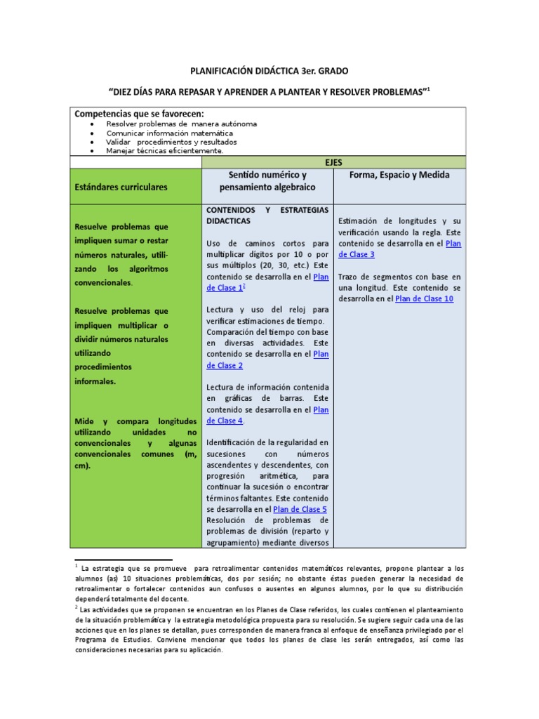 Planificación 3er Grado | PDF | Fracción (Matemáticas) | Enseñanza de ...