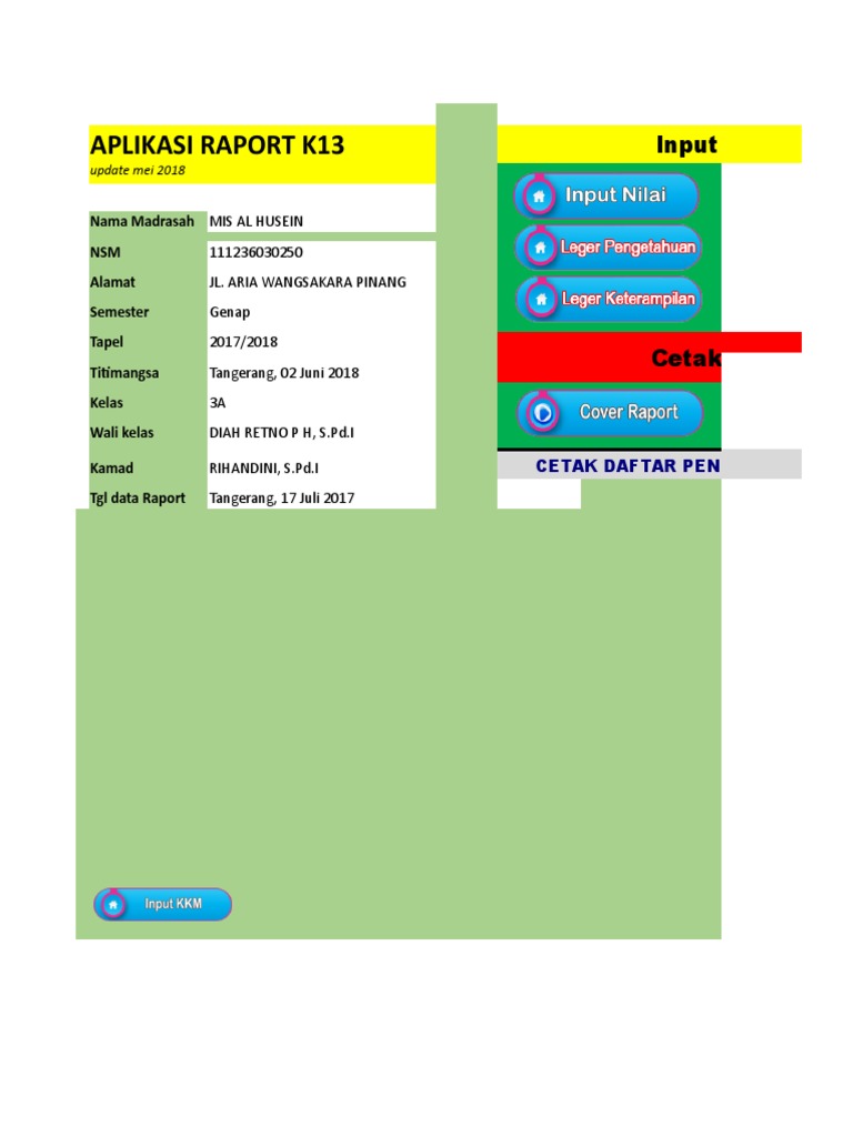 Master Raport Kelas 3a | PDF