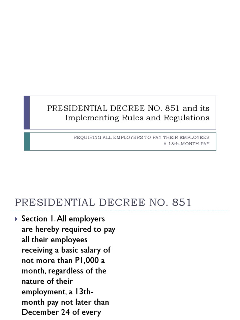 13th-Month Pay Guidelines | PDF | Employment | Salary