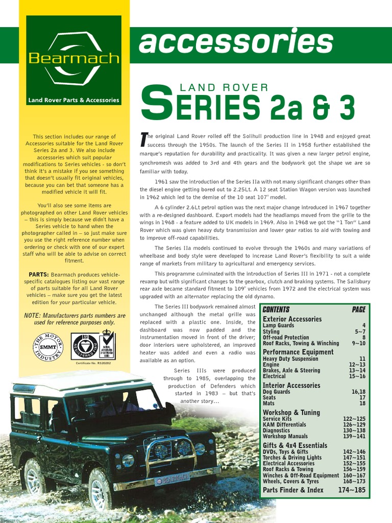 Bearmach Series3 Accessories | PDF | Off Roading | Automobile Layouts