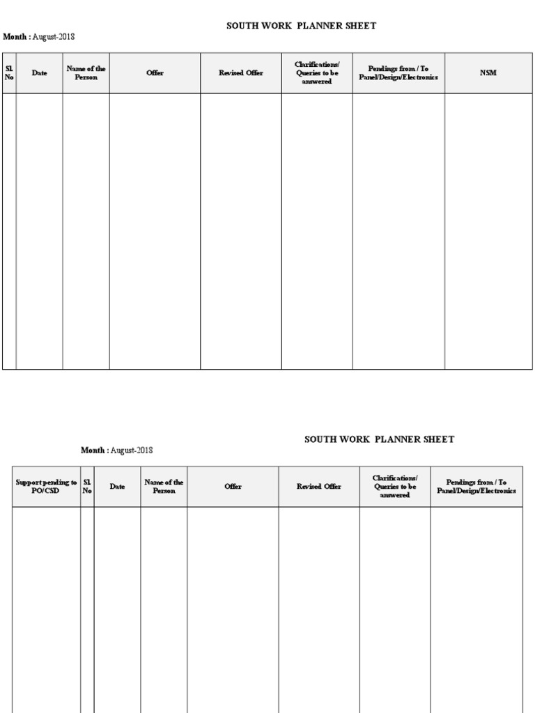 Morning Planner | PDF