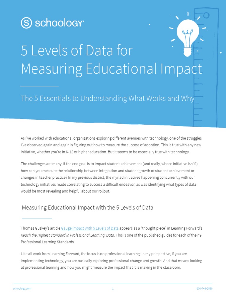 5 Levels of Data For Measuring Educational Impact PDF | PDF | Leadership | Analytics