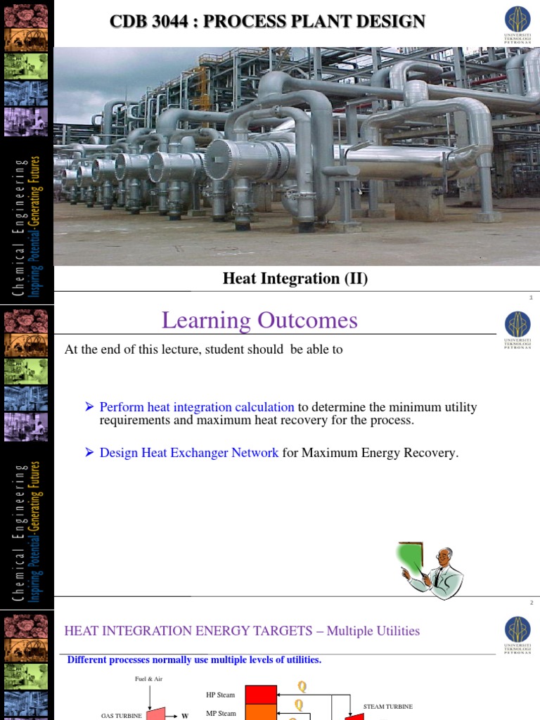 Lecture - 09 - CDB 3044 - Heat Integration (II) | PDF | Steam | Heat