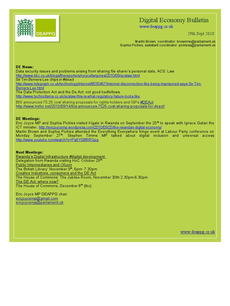 Digecon Bulletin 4 | PDF | Cyberspace | Public Sphere