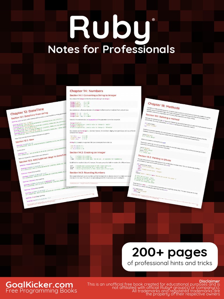 Ruby Notes | PDF | Ruby (Programming Language) | Class (Computer ...