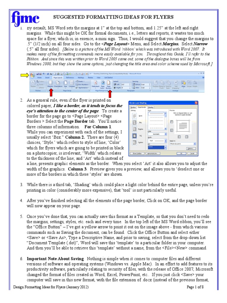 Desktop Publishing Flyers FJMC | PDF | Typefaces | Microsoft Word