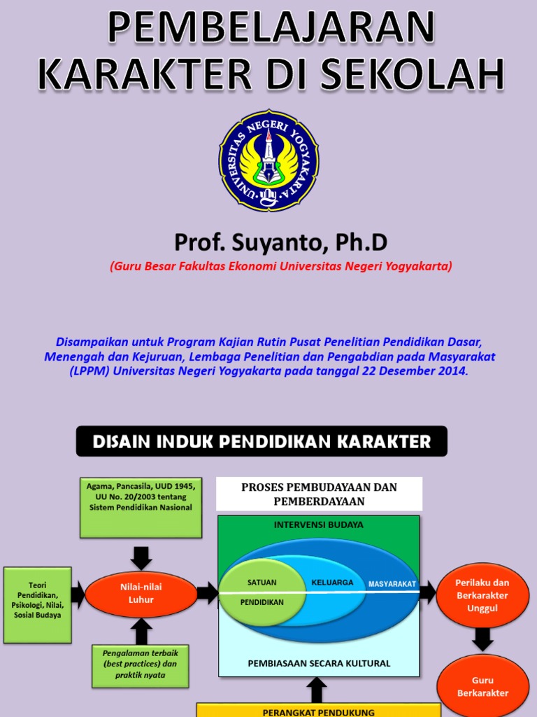 Ppt-Pembelajaran Karakter LPPM Uny | PDF