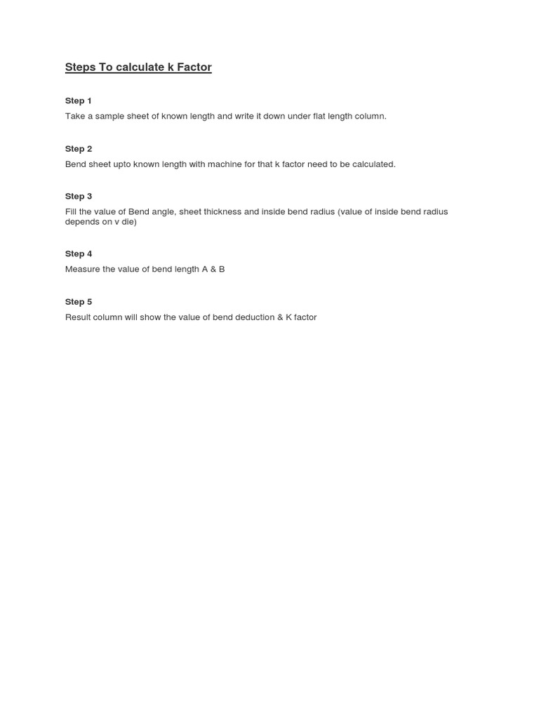 Steps To Calculate K Factor | PDF