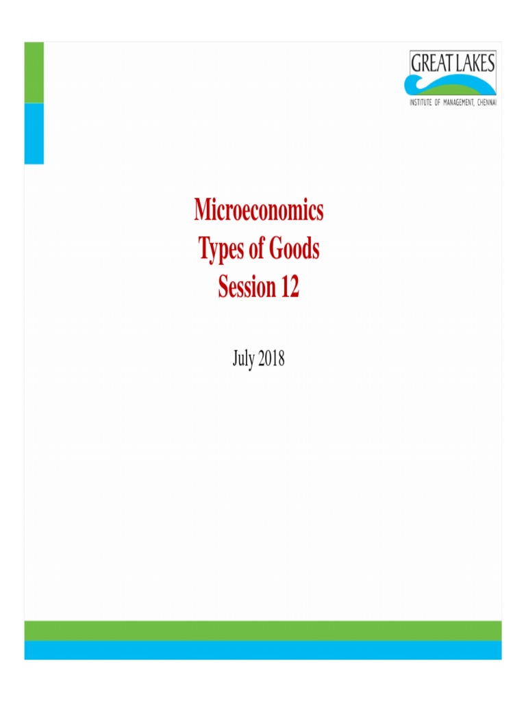 Microeconomics Types of Goods | PDF | Public Good | Externality