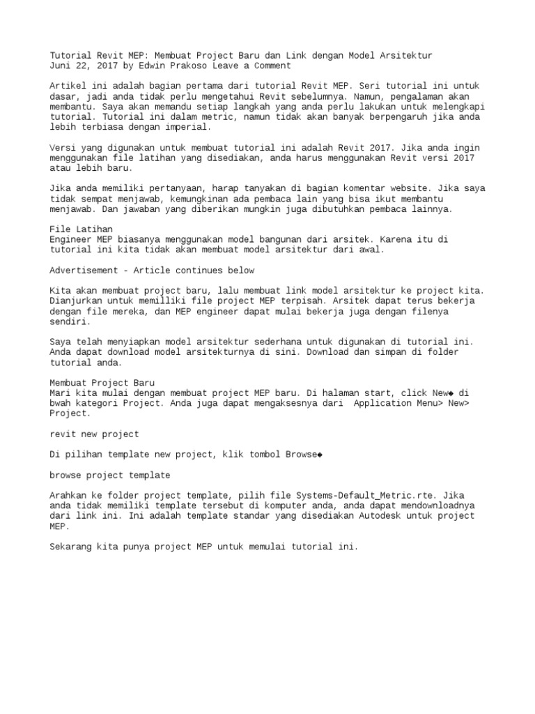 Belajar Revit MEP | PDF