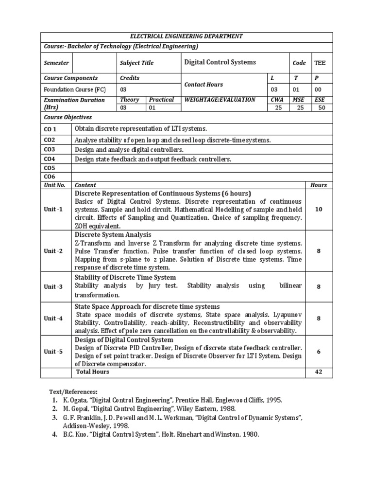 Digital Control Systems | PDF | Control Theory | Engineering
