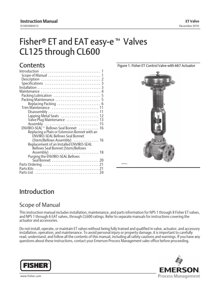 Fisher ET Control Valve PDF | PDF | Valve | Pipe (Fluid Conveyance)