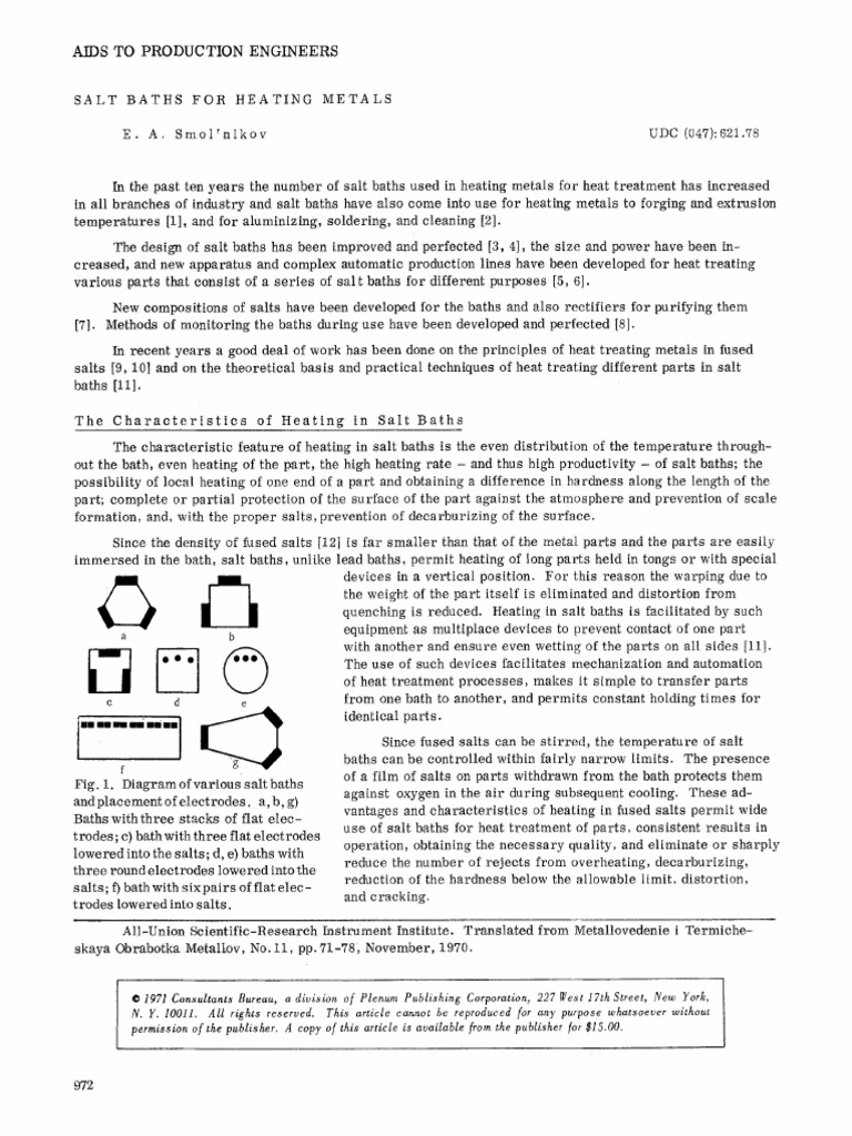 Salt Baths For Heating Metals | PDF | Oxide | Sodium Chloride