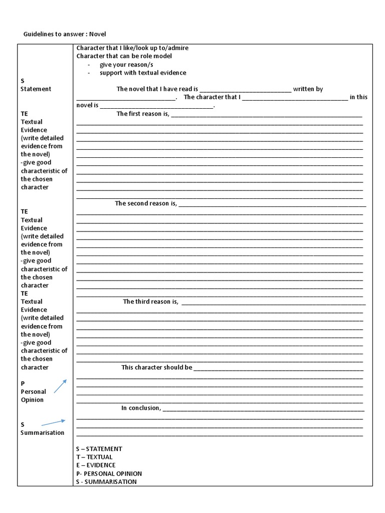 How To Answer Novel SPM | PDF
