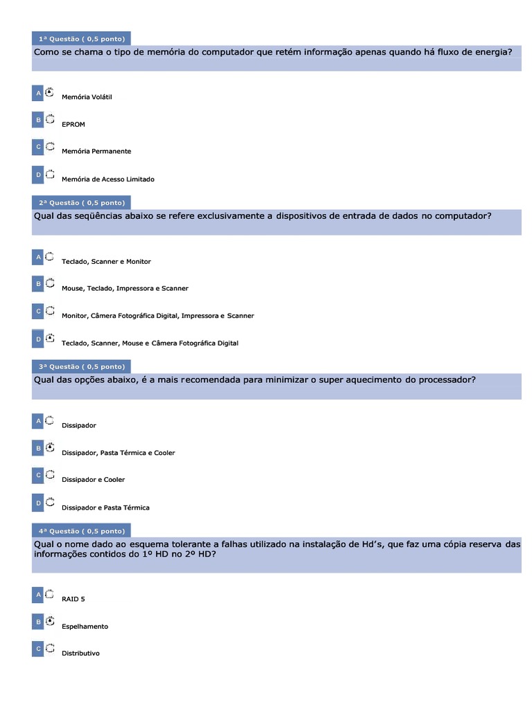 Questões de Tecnologia e Redes de Computadores | PDF | Windows 2000 | Rede de computadores