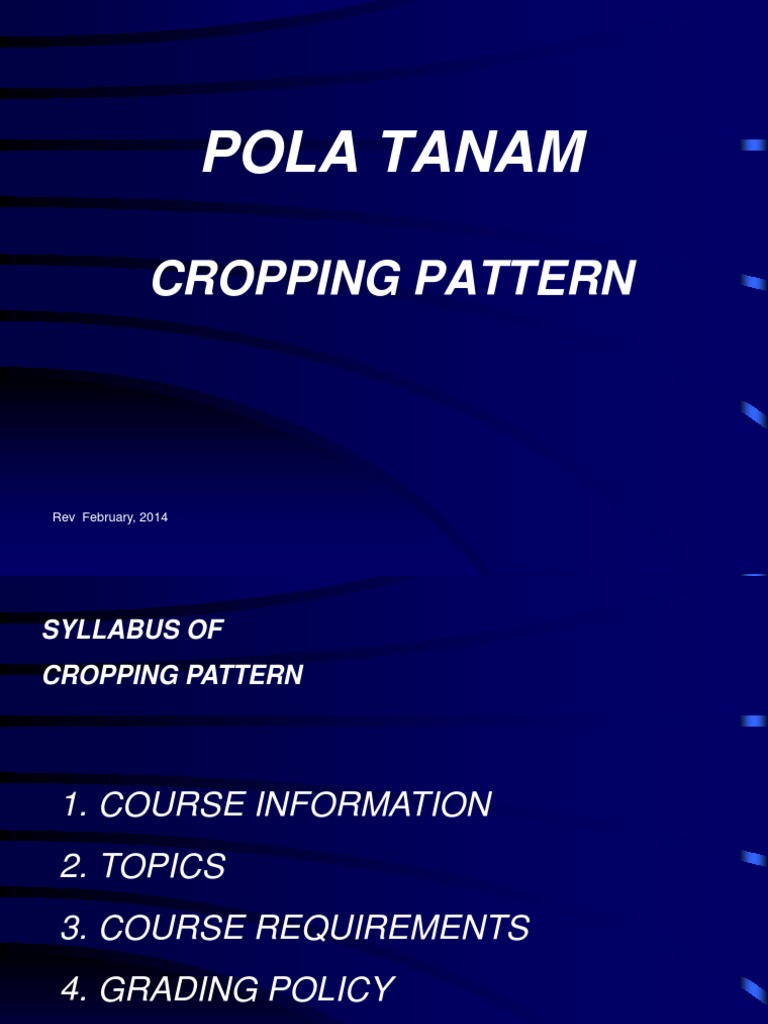 Pola Tanam: Cropping Pattern | PDF | Educational Assessment And ...