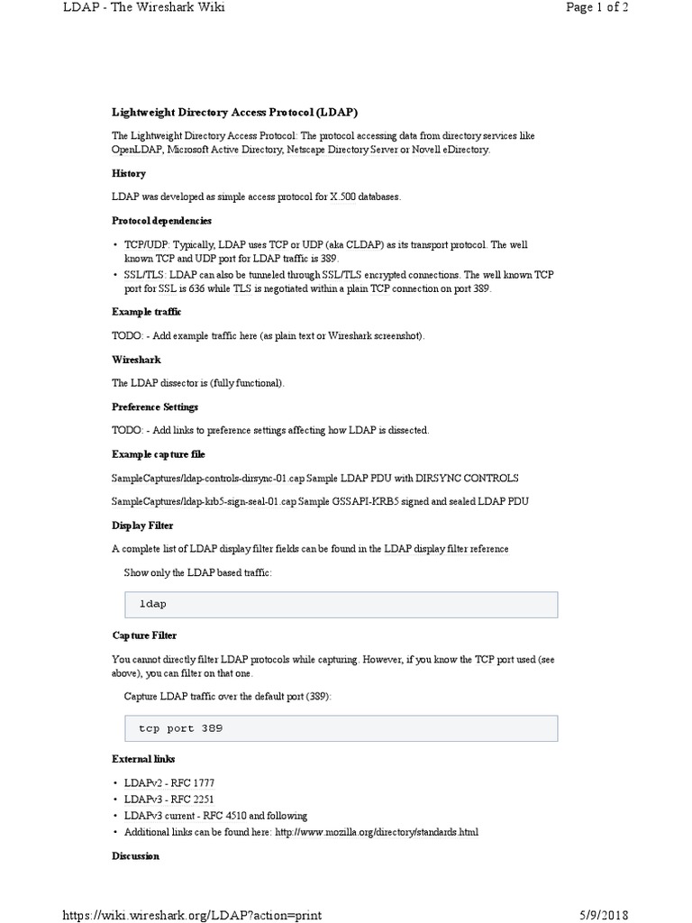 Lightweight Directory Access Protocol (LDAP) | PDF | Application Layer Protocols ...