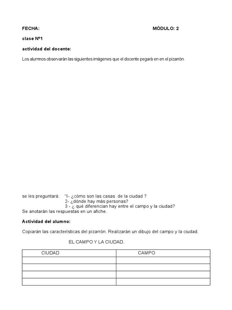Actividades sobre Campo y Ciudad para Niños | PDF | Paisaje | Trigo