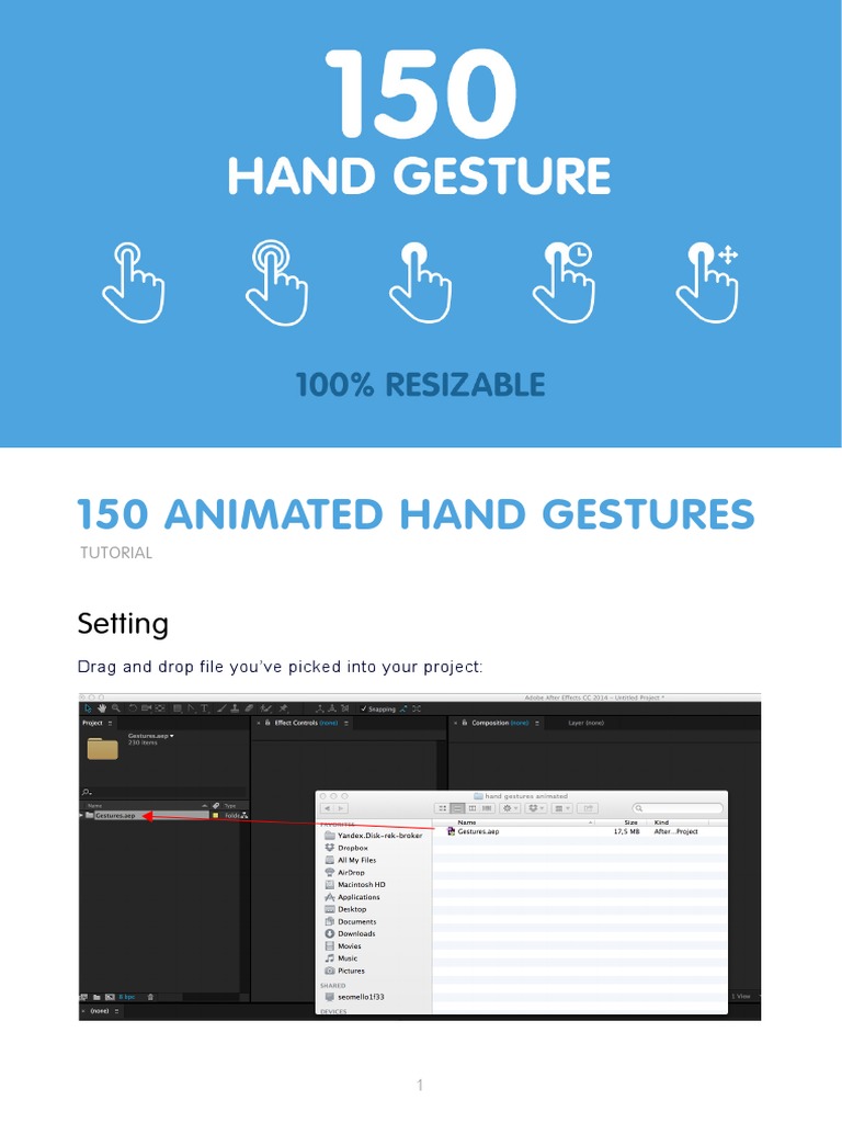 Animated Hand Gestures Guide | PDF