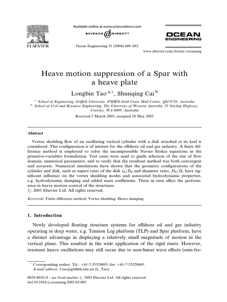 Dynamics of Offshore Structures | PDF | Drag (Physics) | Fluid Dynamics