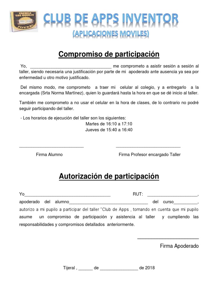 Compromiso De Participación Pdf