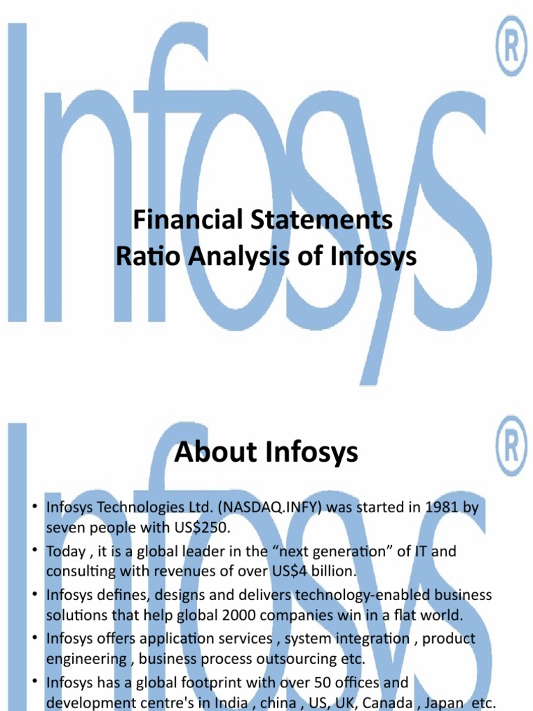 Financial Statements Ratio Analysis of Infosys | PDF | Equity (Finance ...