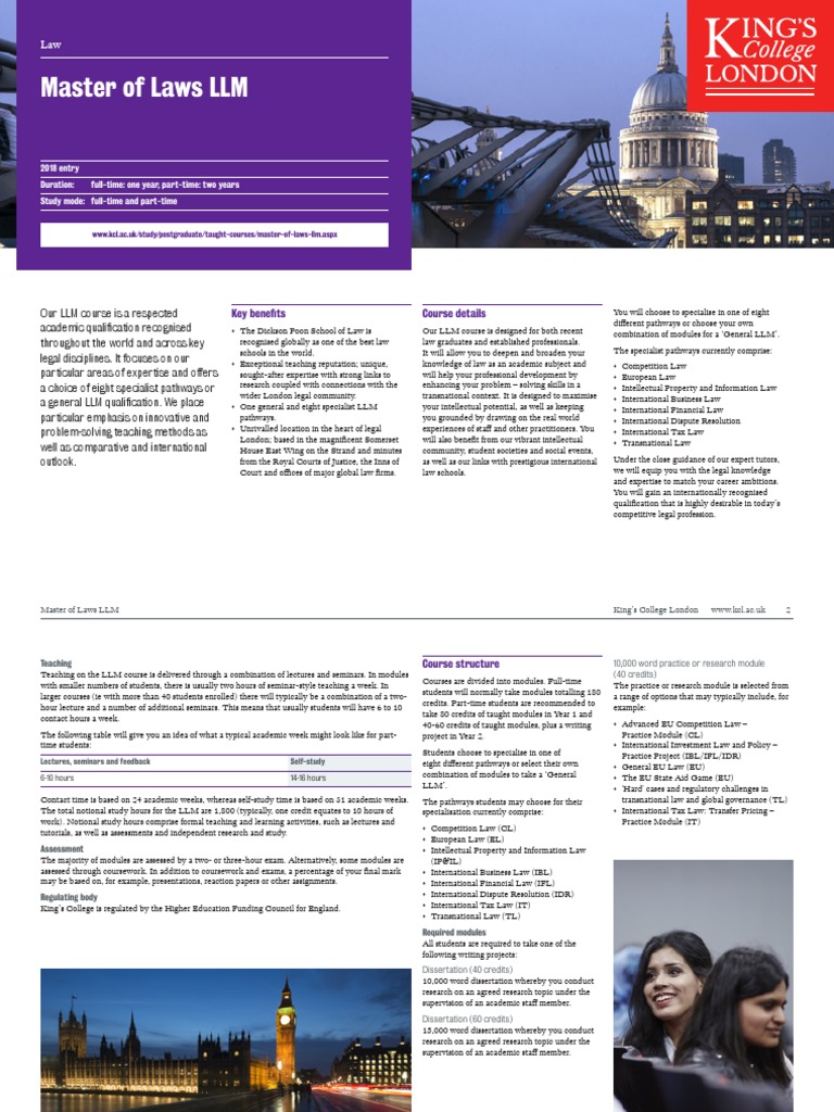 Master of Laws LLM | PDF | Credit | Finance & Money Management