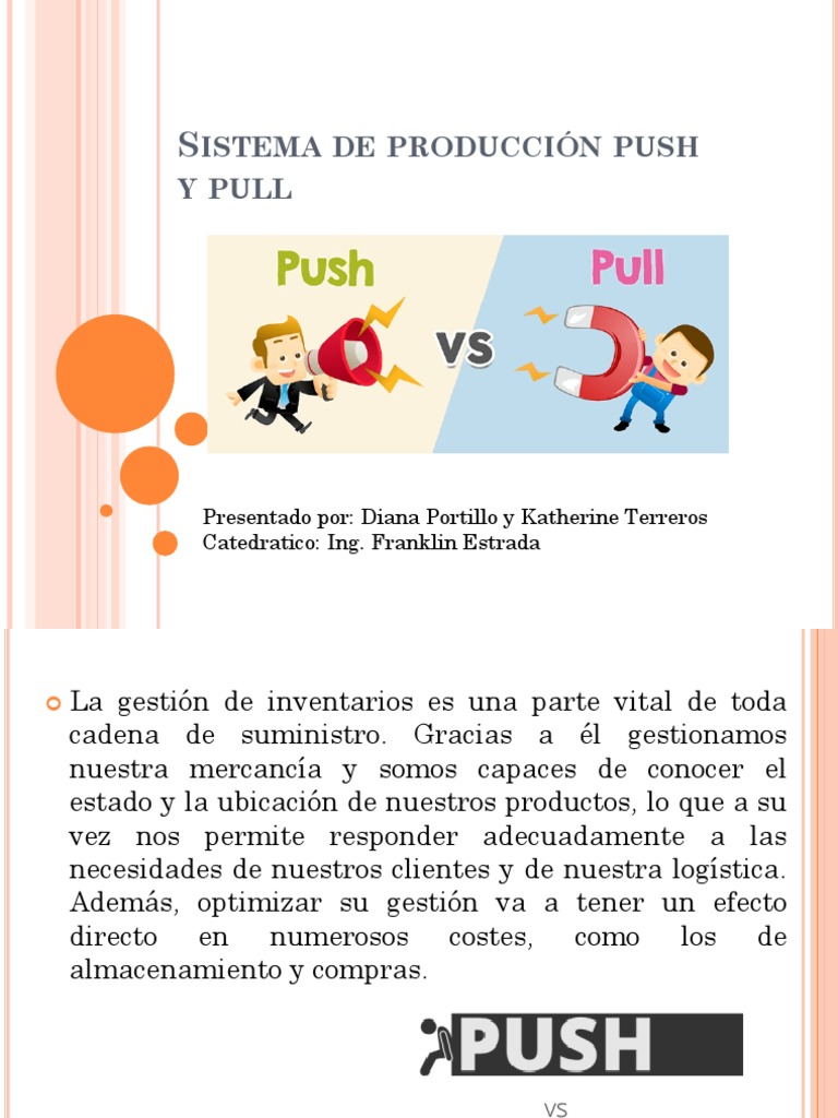 Sistema de Producción Push y Pull | PDF | Inventario | Logística