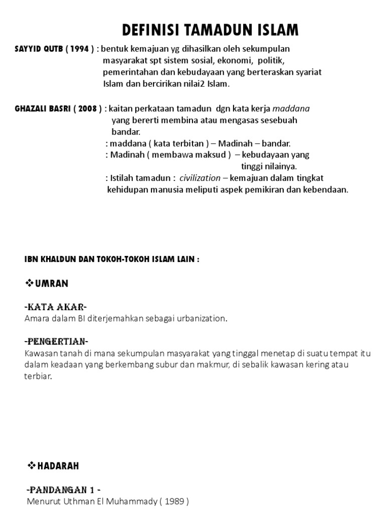 Titas Tamadun Islam Prinsip Definisi | PDF | Sejarah | Agama & Spiritualitas