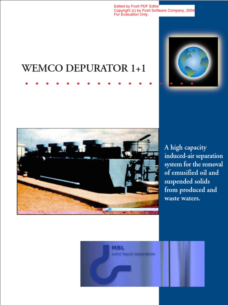 WEMCO Depurator MBL | PDF | Bearing (Mechanical) | Foam