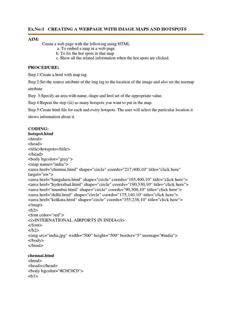 CS6512-IP Lab Manual | PDF | Java Servlet | Html Element
