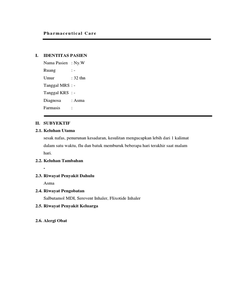 Form Skrining Resep | PDF