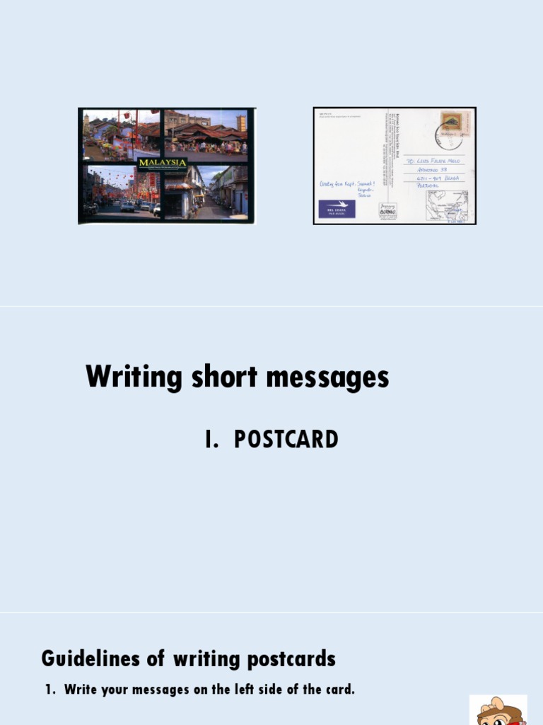 Writing Postcard PPT - New | PDF | Postcard | Written Communication