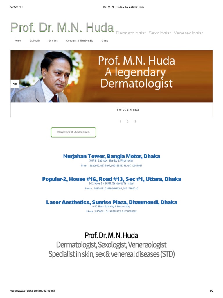 Dr. M. N. Huda | PDF | Health Sciences