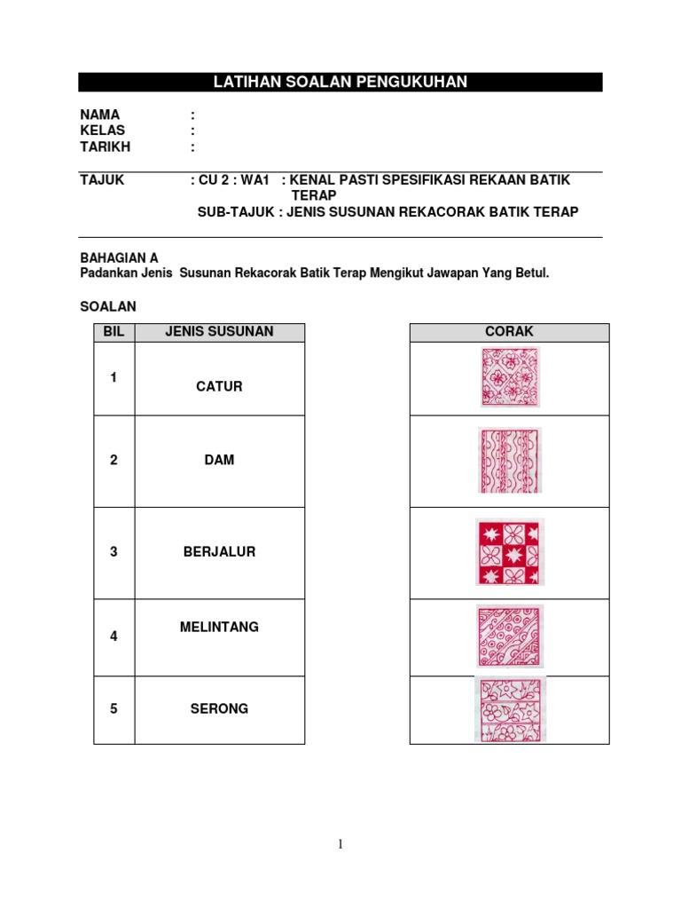 Kaedah Buat Corak | PDF