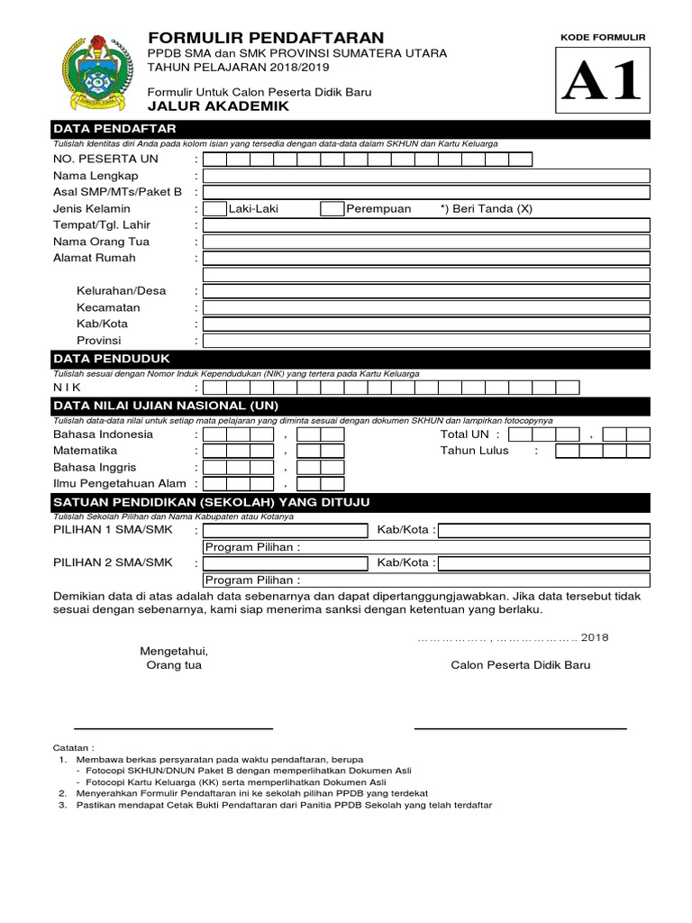 Formulir A1 PDF | PDF