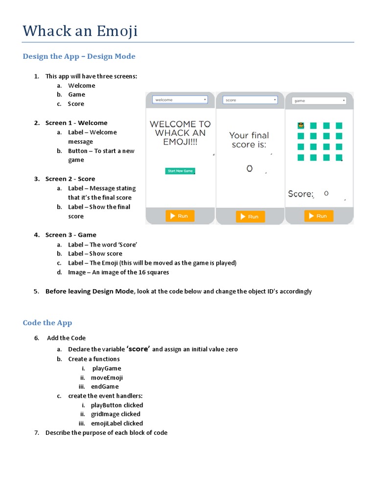 Whack An Emoji | PDF | Computers