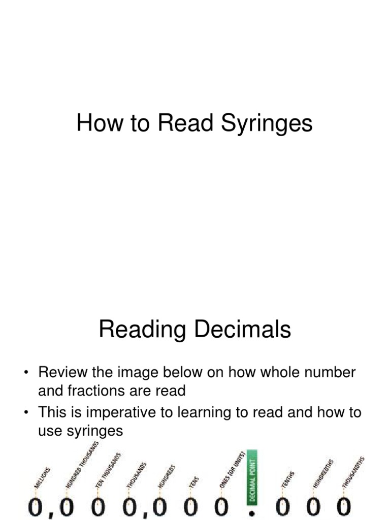 B232 How To Read Syringes | PDF | Syringe | Nature